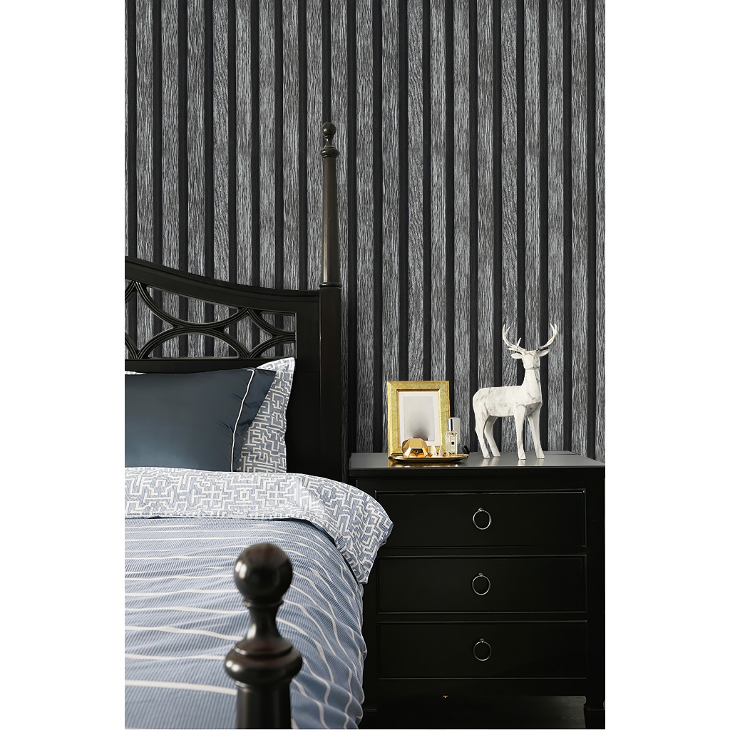 3D Effect Wall Flutted sticker Wood wall paper kertas dinding Wallpaper ...