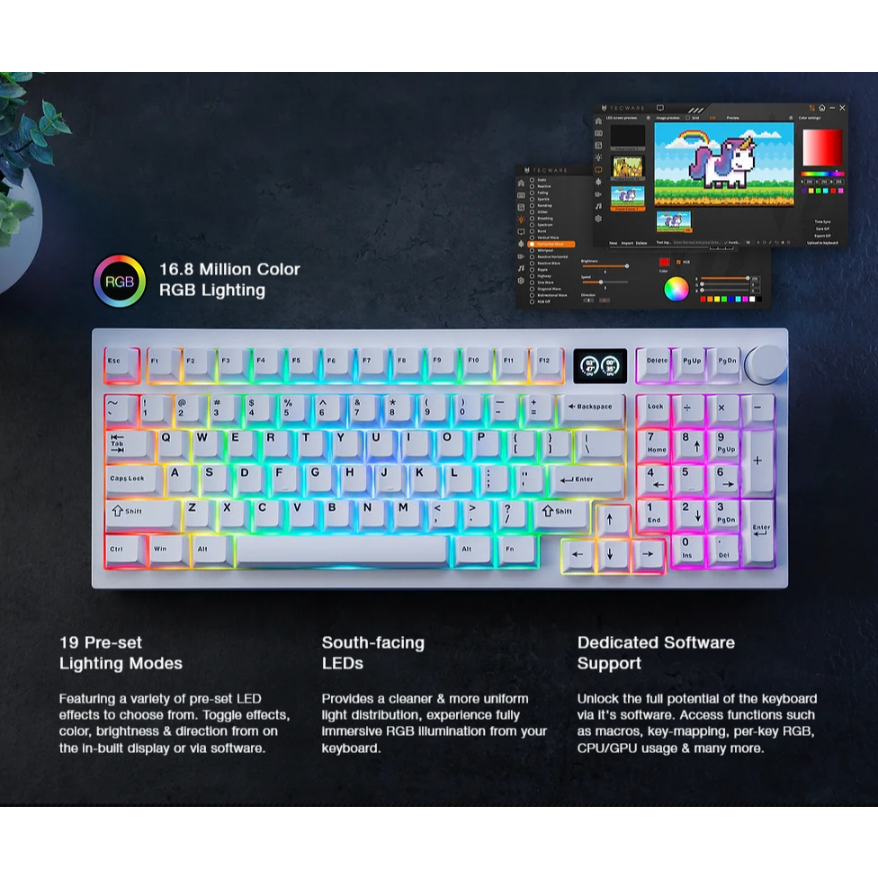 TECWARE SPECTRE 75 / SPECTRE 96 GASKET MOUNTED MECHANICAL KEYBOARD ...