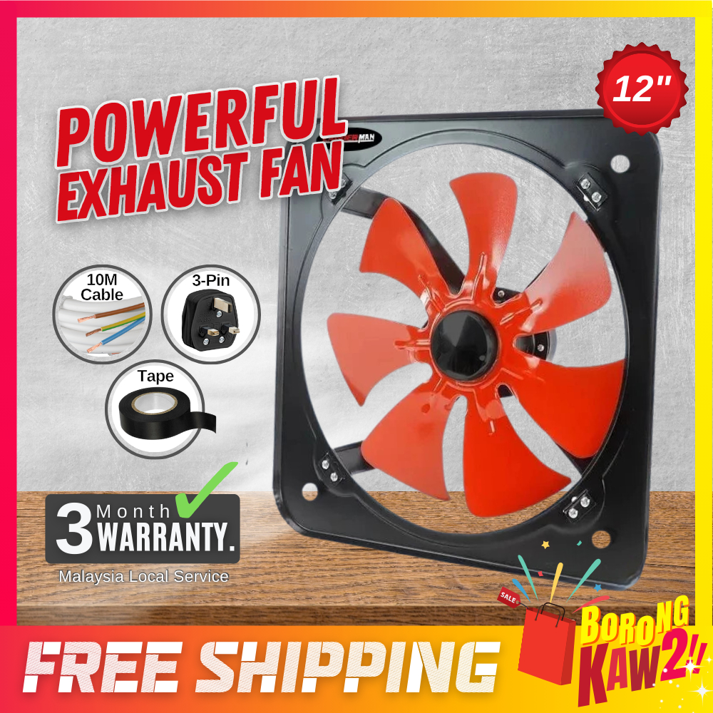 Exhaust Fan ( 12" ) 12-inch Wall Type Industrial Light Duty - FA-30 ...