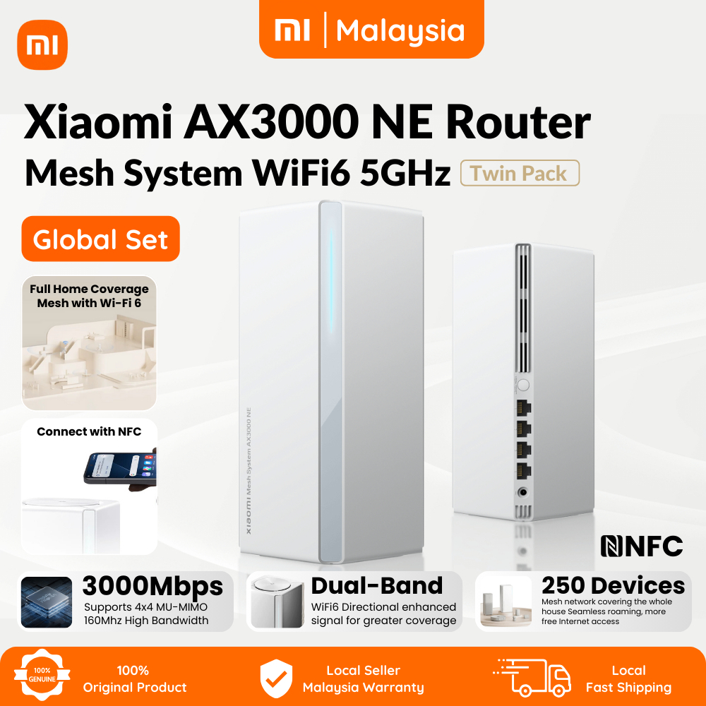 MY SET | Xiaomi AX3000 NE Router 5GHz Router Mesh WIFI 6 160MHz Gigabit ...