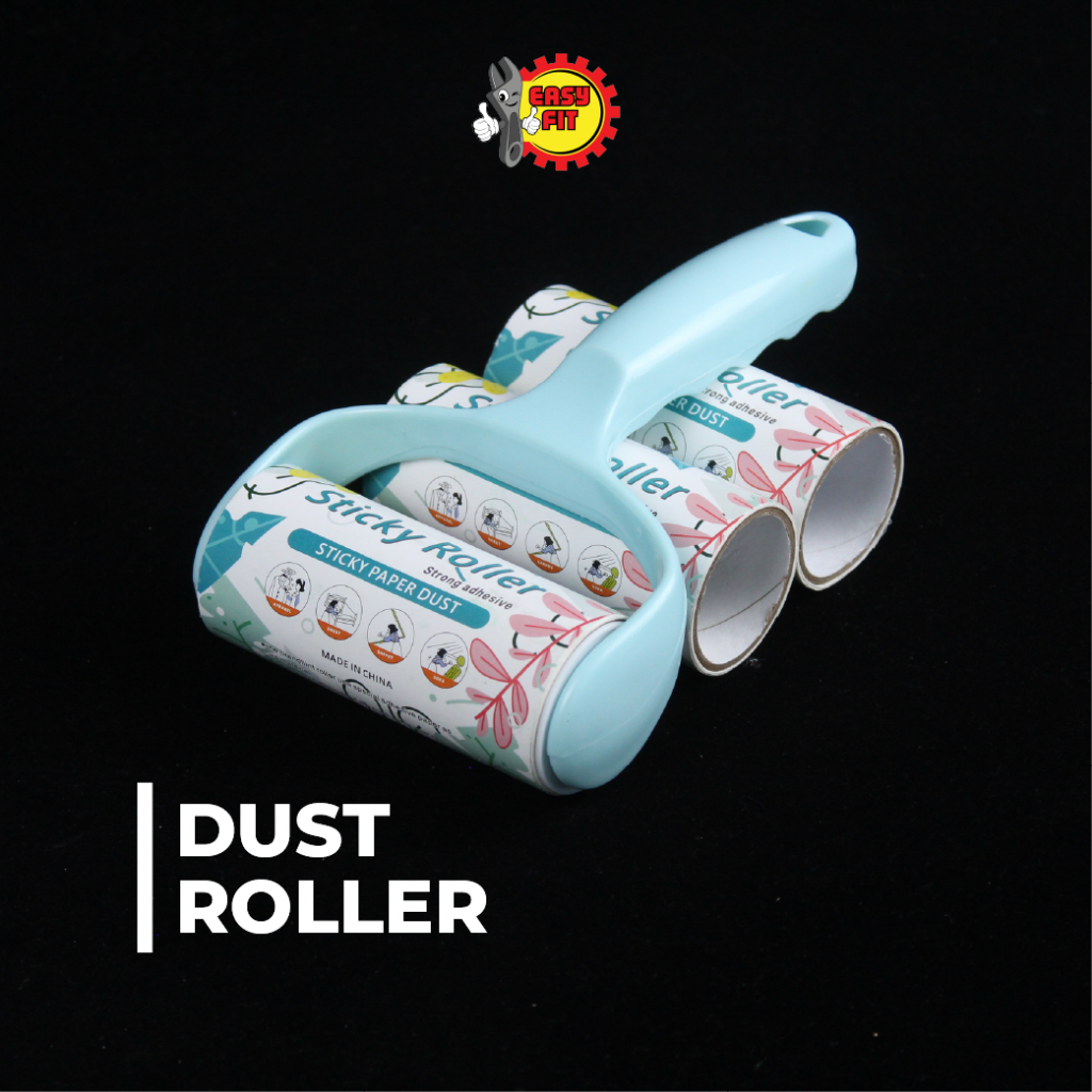 EasyFit 3 in 1 Clothes Sticky Paper Tear-off Roller Sticky Dust Paper ...