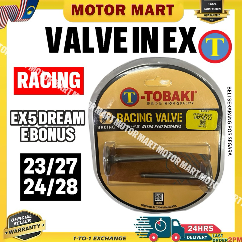 HONDA EX5 HP / EX5 DREAM / E BONUS RACING VALVE IN EX 23/27 24/28 100% ...