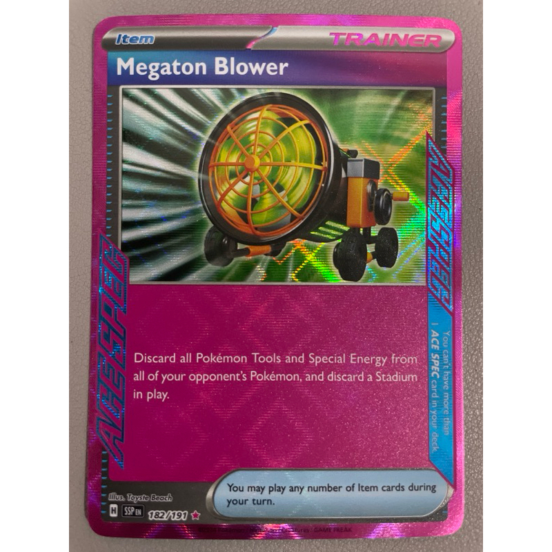 Pokemon PTCG SV08 Surging Sparks - 182/191 Megaton Blower (Ace Rare ...