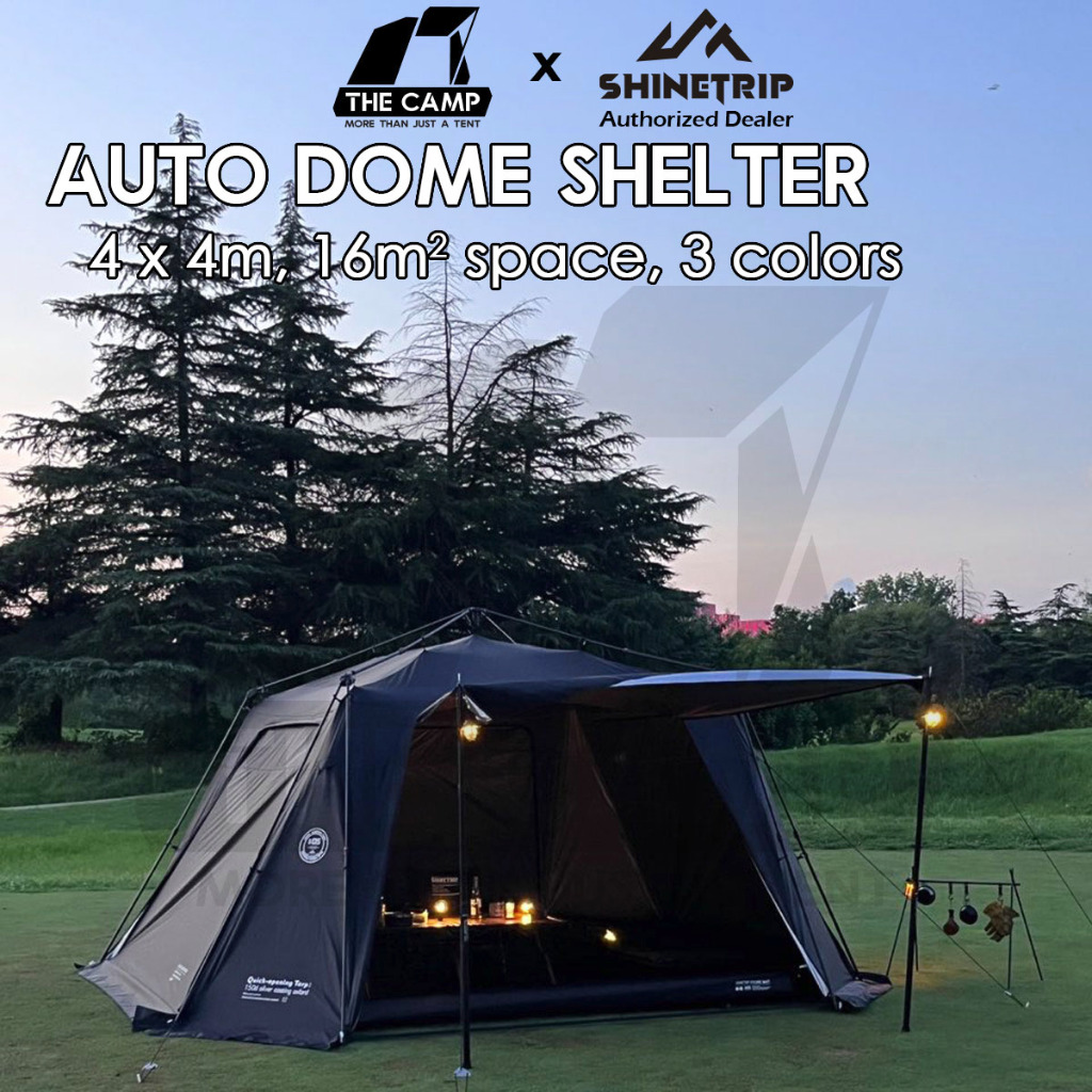 Shinetrip Auto Dome Shelter Tarp PU2000 Silver Coated Black Green Khaki ...
