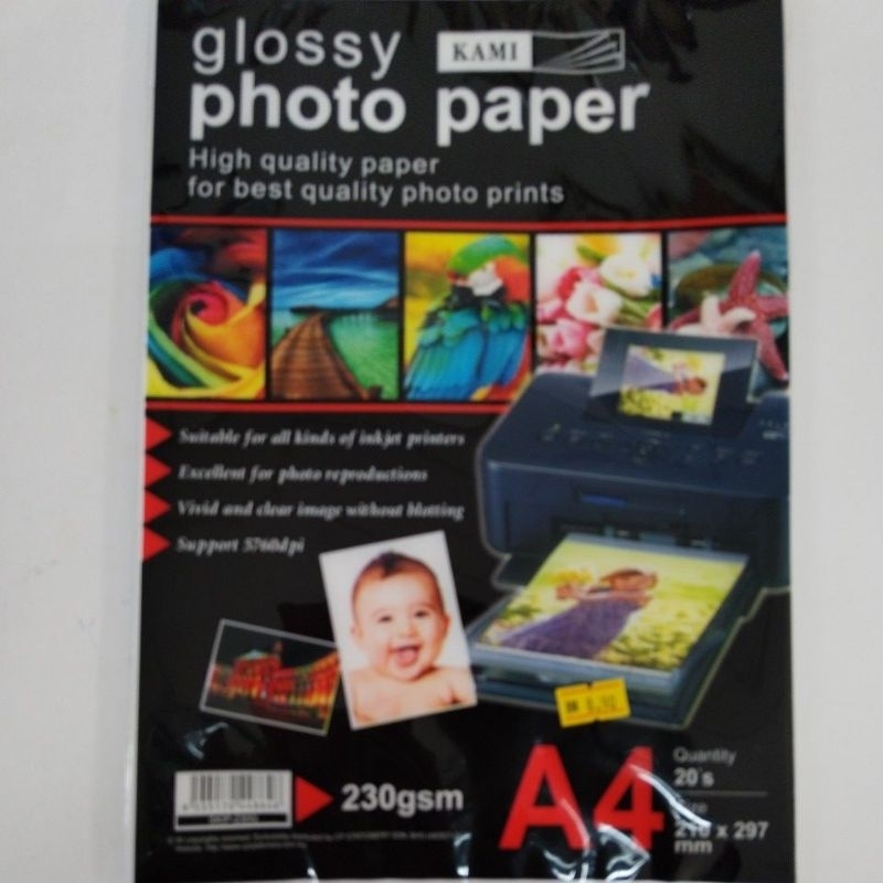Kami Glossy photo paper ( SKIP-230G ) | Shopee Malaysia