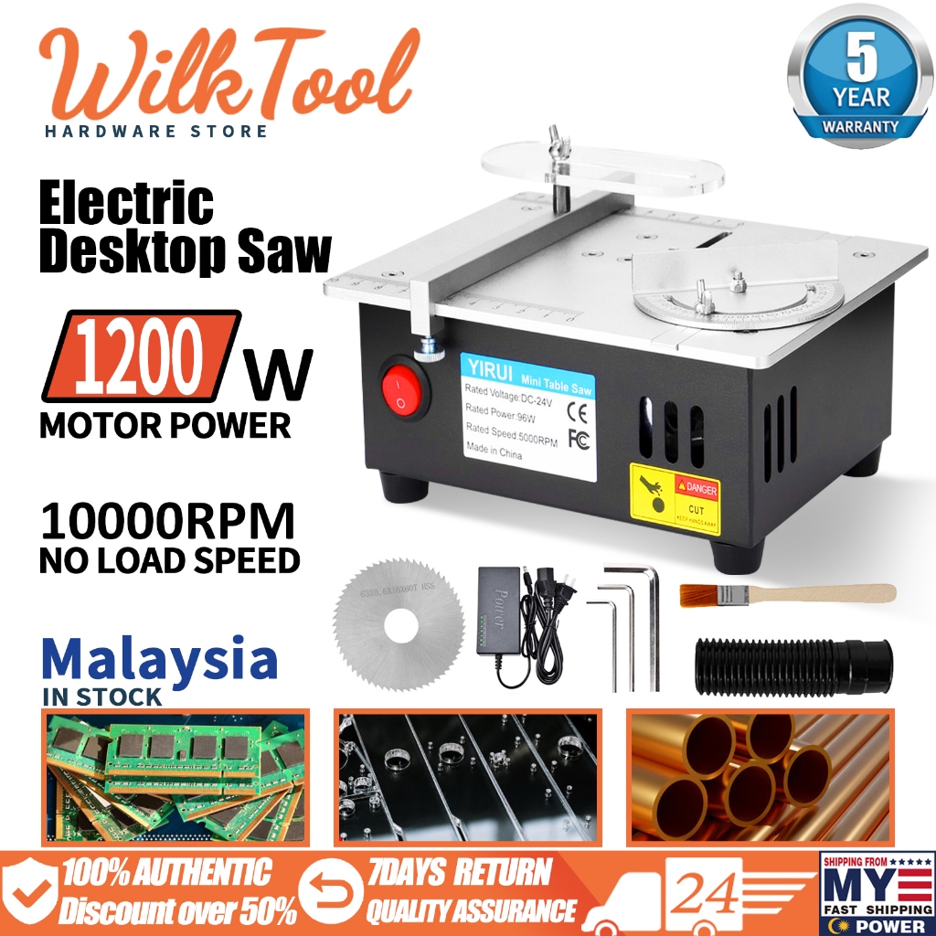 WilkTool 2000W Mini Multifunctional Table Saw Electric Desktop Saws ...