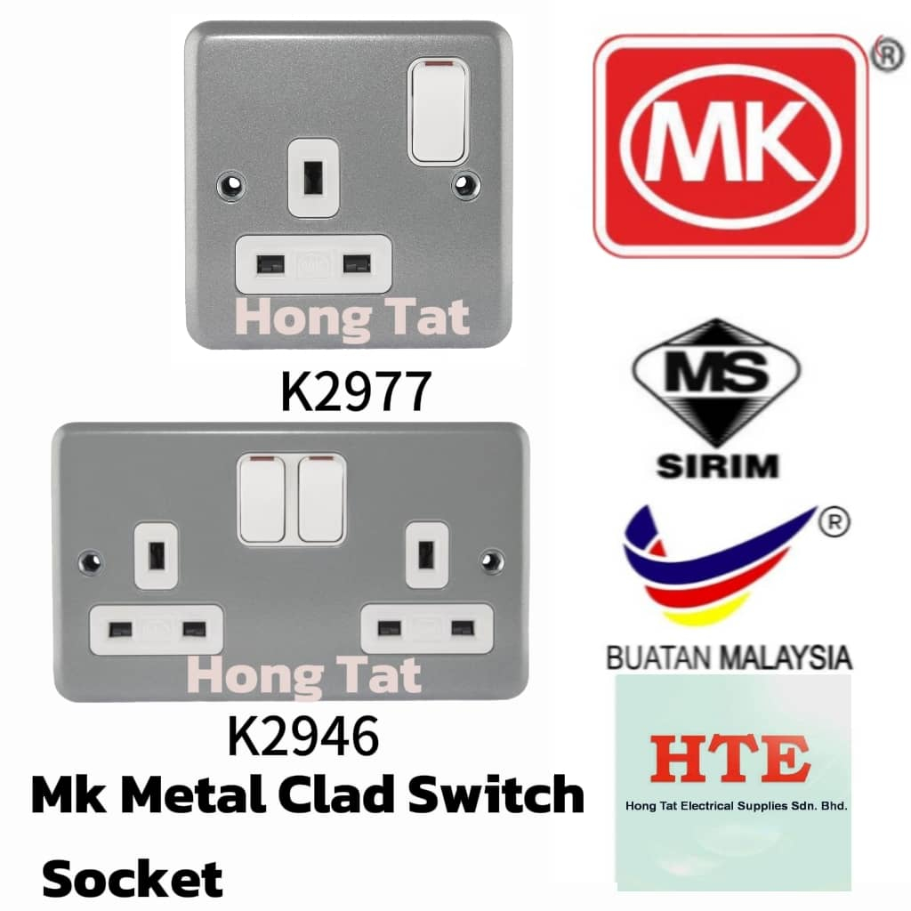 MK 13A Single/Double Metal Clad Switch Socket Outlet | Shopee Malaysia