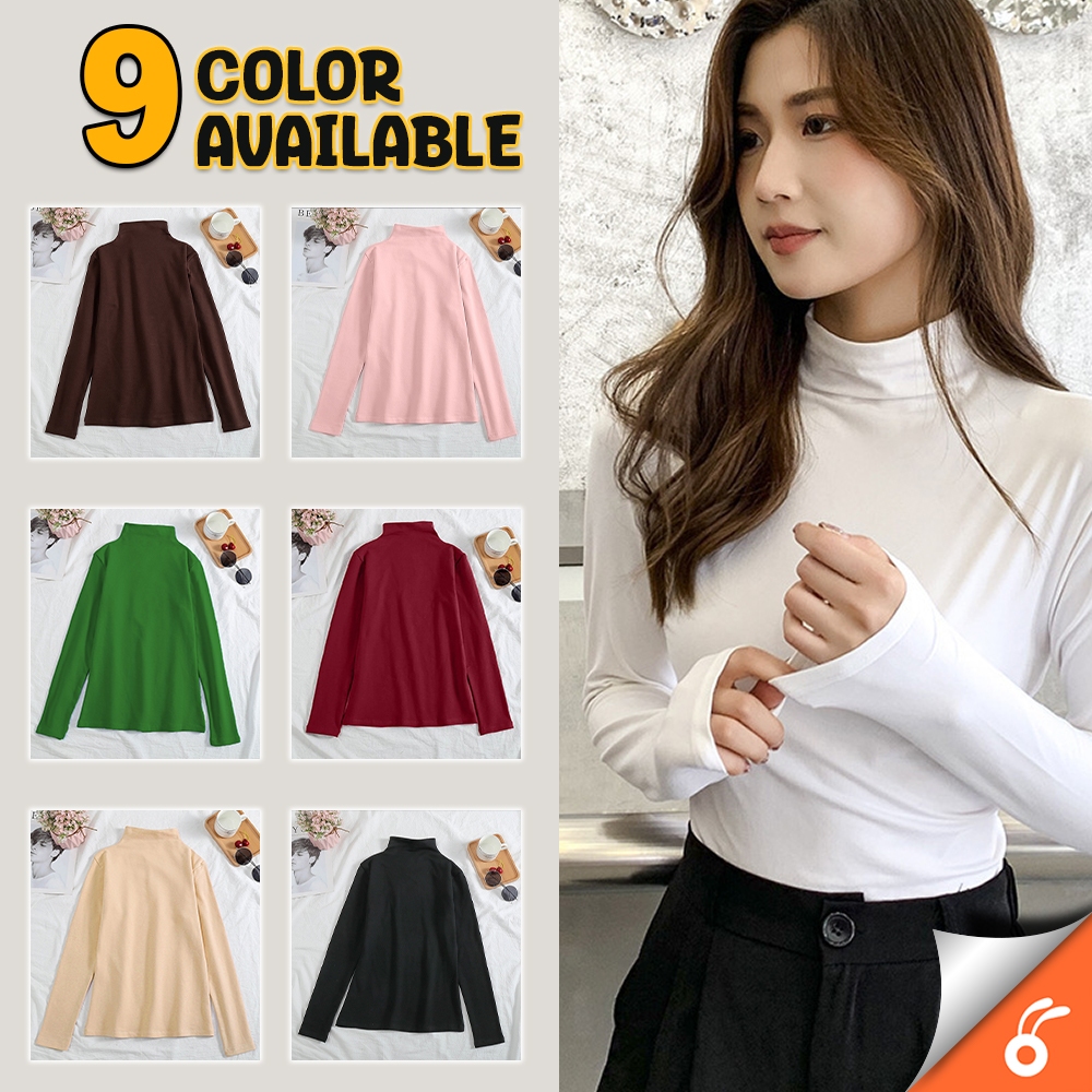 0557 YUNO Women Top Mid-High Collar Inner Wear Muslimah Inner Wear Baju ...