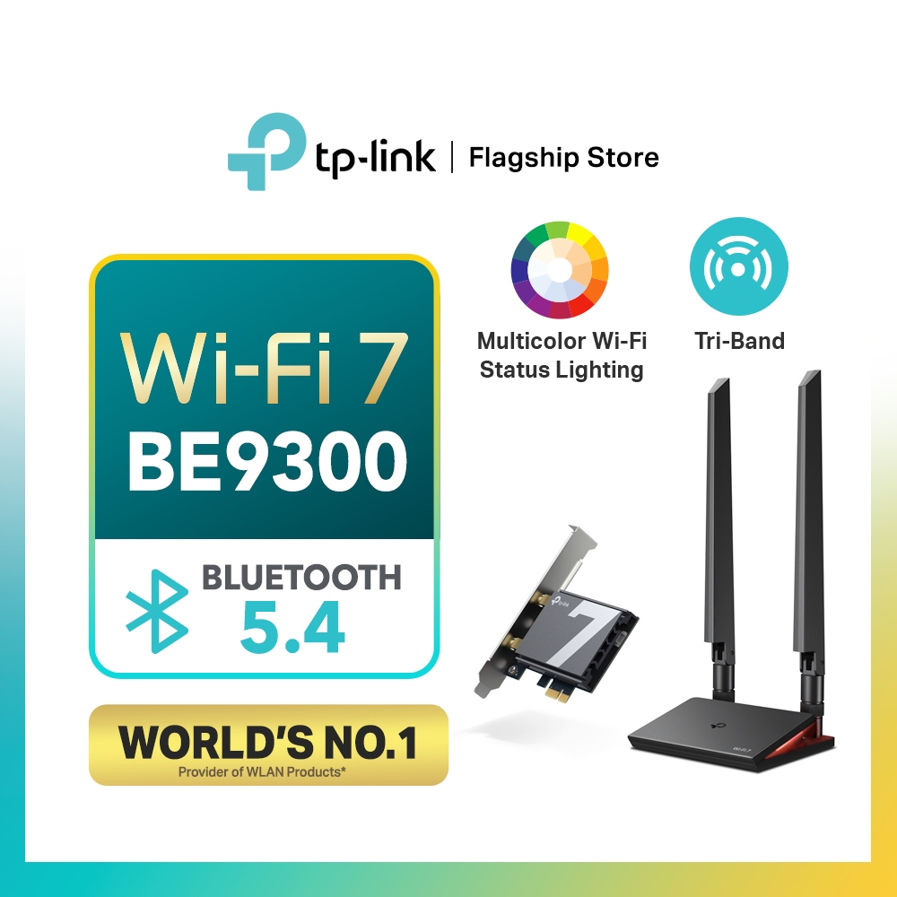 TP-Link BE9300 WIFI 7 Tri Band & Bluetooth 5.4 PCIe Adapter for Desktop ...