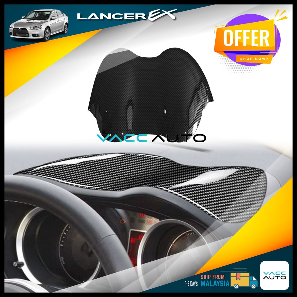 Mitsubishi Lancer VW EX Meter Carbon Lining Protector Console Dash ...