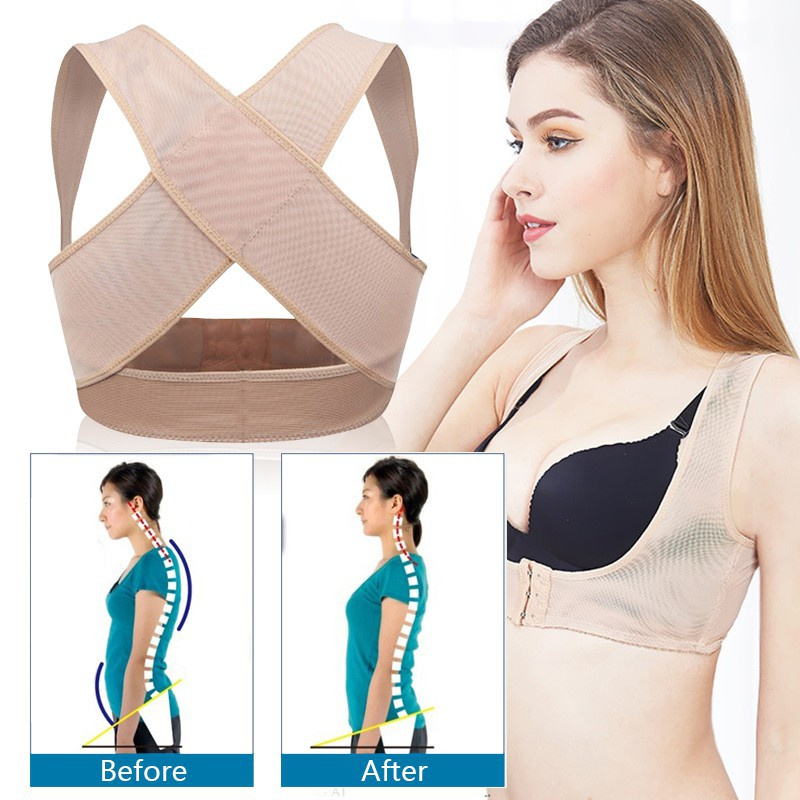 Adjustable Posture Back Shoulder Support Brace Belt Body Posture Corrector Adjustable Support ...