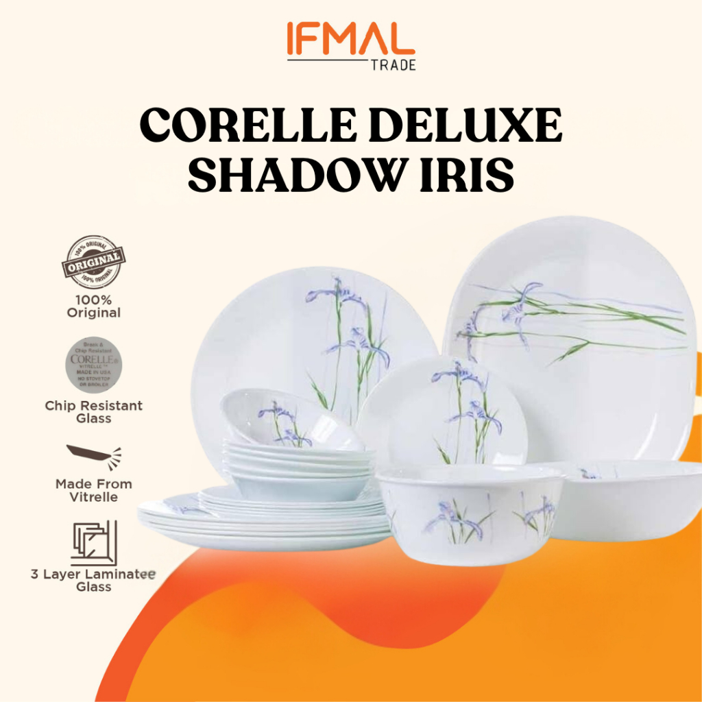 Corelle Loose Shadow Iris (Dinner/Luncheon/Bread/Serving Plate/Noodle ...