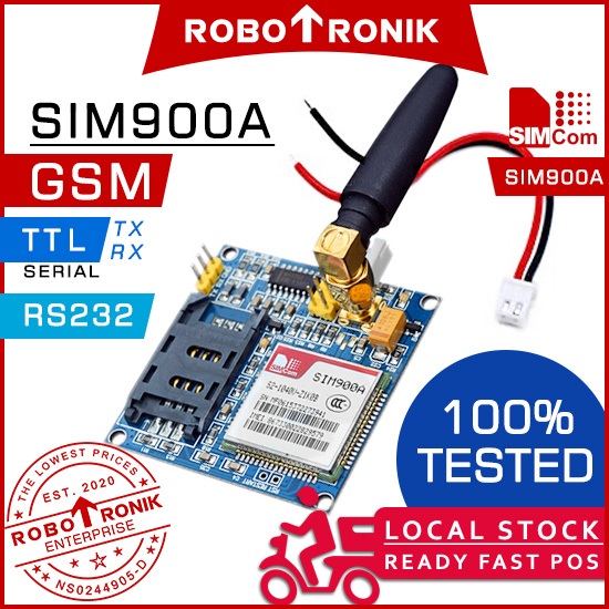 SIM900A GSM Module (5V) AT Command 100% Working # SIM 900A SIM900 TTL ...