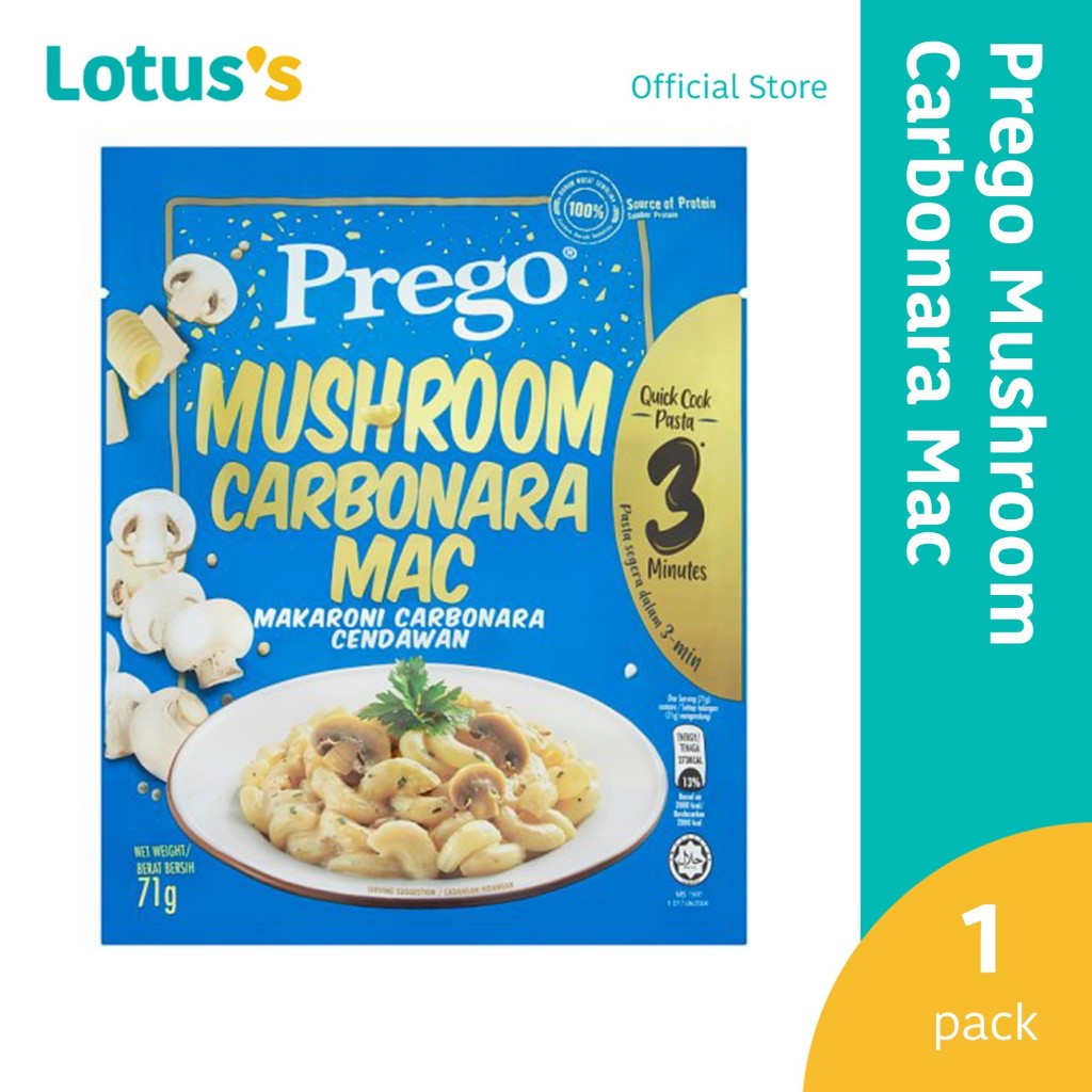 Prego Quick Cook Pasta - Mushroom Carbonara/Mac & Cheese/Spicy Seafood ...