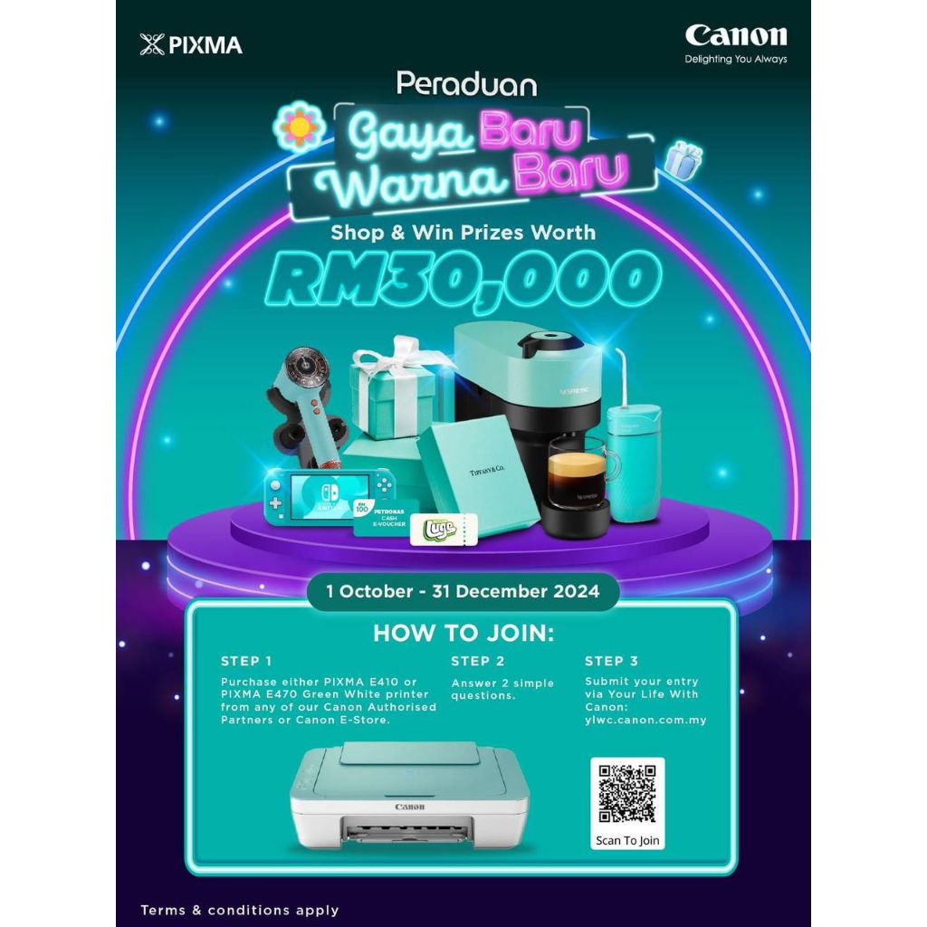 [NEW COLOR] CANON E410 ALL-IN-ONE PRINTER [ PRINT/SCAN/COPY] | Shopee Malaysia