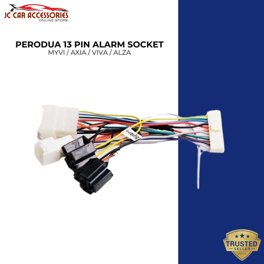 Perodua 13 Pin Alarm Socket Car Alarm Plug & Play Sockets Myvi Viva ...