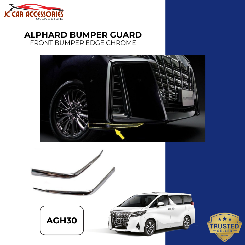 Toyota Alphard AGH30 Front Lower Bumper Edge Corner Guard Protector ...