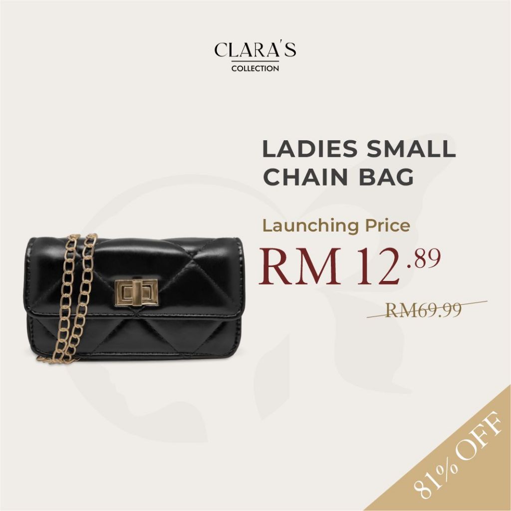 Ladies Small Chain Bag Rhombic Style Women Shoulder Sling Bag Leather ...