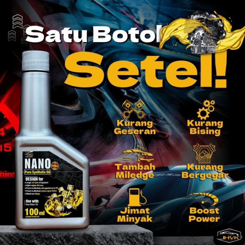 [JHVK] Pure Synthetic Engine Treatment Oil 100ML - UpGrade Engine Oil ...