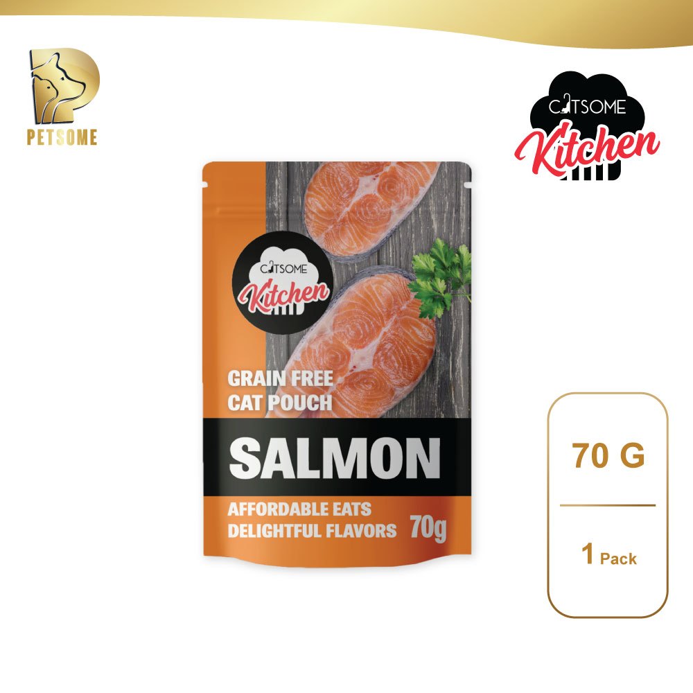 Catsome Kitchen Salmon Pouch 70g x 12 | Shopee Malaysia