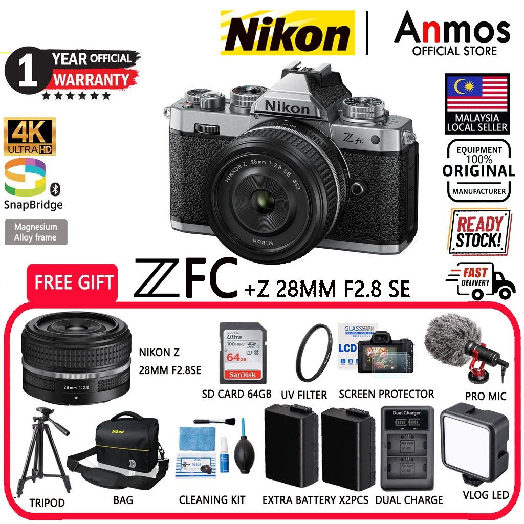 Nikon ZFC kit16-50mm /z 28mm f2.8 (Sliver Kit) ONLINE REDEEM EXTRA ORIGINAL BATTERY NIKON ...