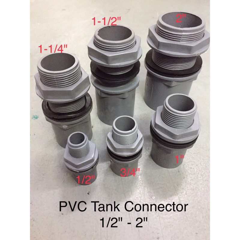PVC Tank Connector 15mm / 20mm / 25mm / 32mm / 40mm / 50mm Penyambung ...