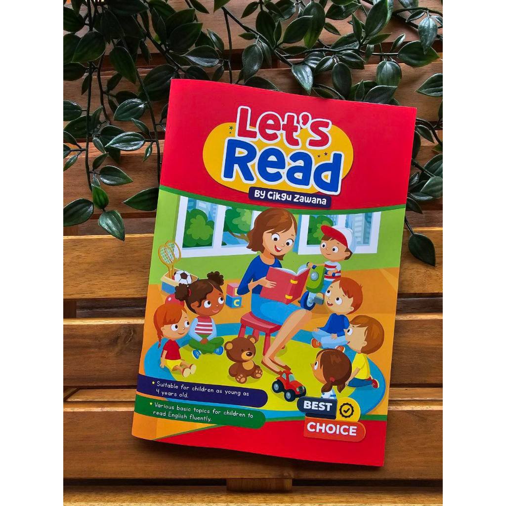 BUKU LET'S READ by Cikgu Zawana seawal anak 4-7 tahun | Buku Membaca English Pra Sekolah Tadika ...