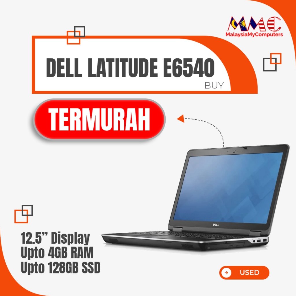 LAPTOP DELL E6540 12.5" INTEL CORE i7 4TH GEN - 4GB RAM - 128GB SSD ...