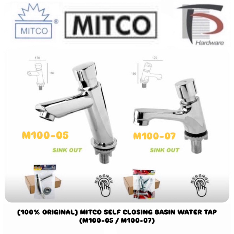 [100% ORIGINAL] MITCO SELF CLOSING BASIN WATER TAP (M100-05 / M100-07 ...