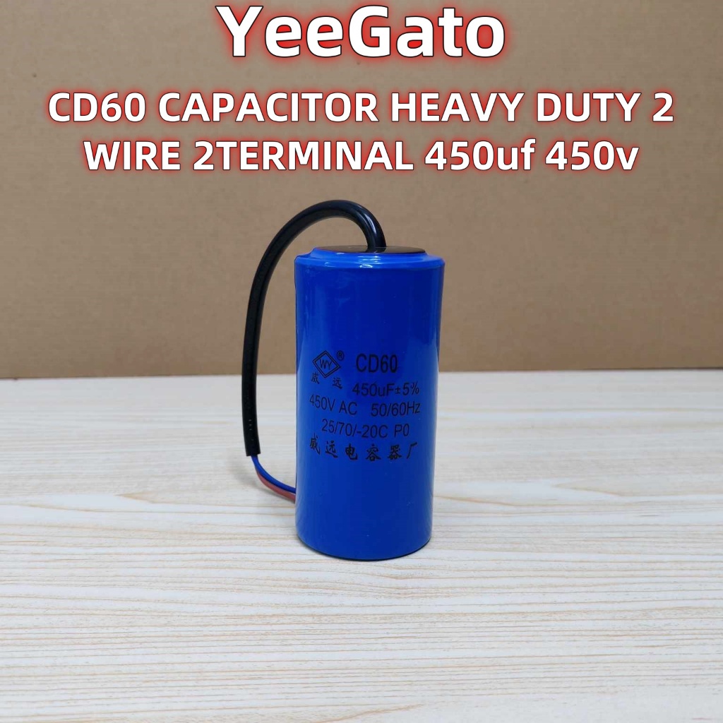 ( CD60) [ 450uF ] CAPACITOR HEAVY DUTY 2WIRE 2TERMINAL (450V)COMPRESSOR ...