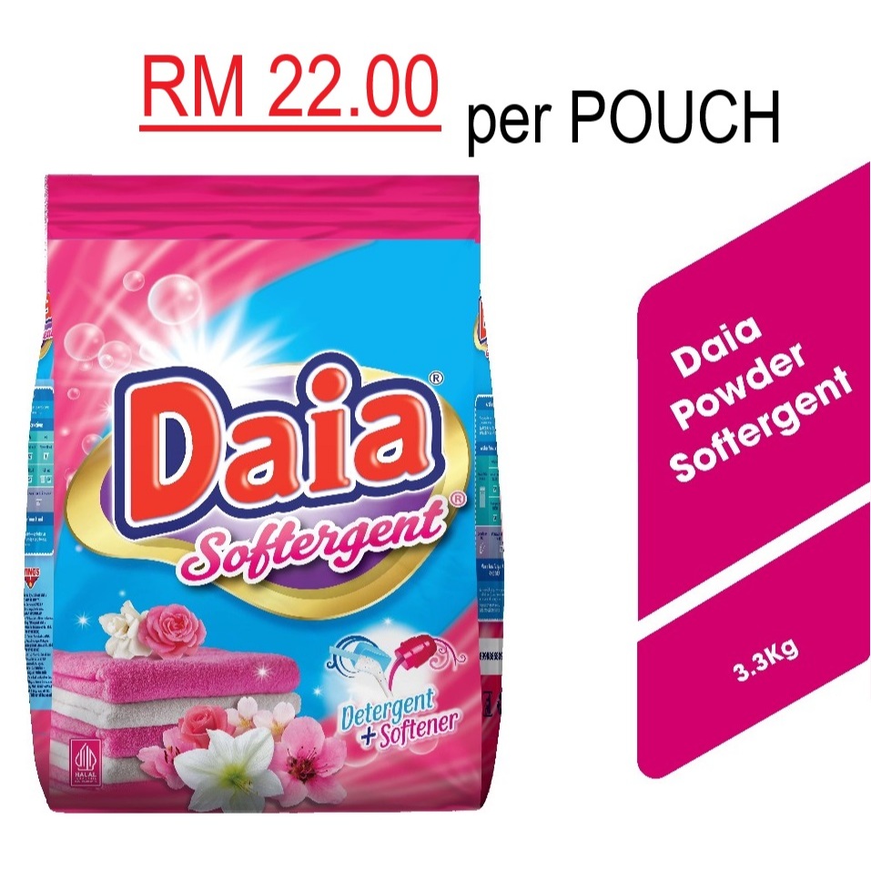 DAIA POWDER SOFTERGENT 3.3KG | Shopee Malaysia