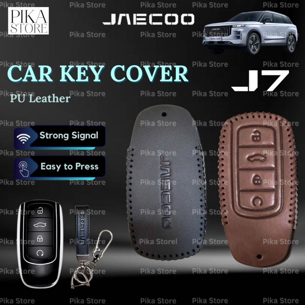 Jaecoo J7 Key Cover Leather PU Car Key Case Holder Cover Kunci Kereta ...