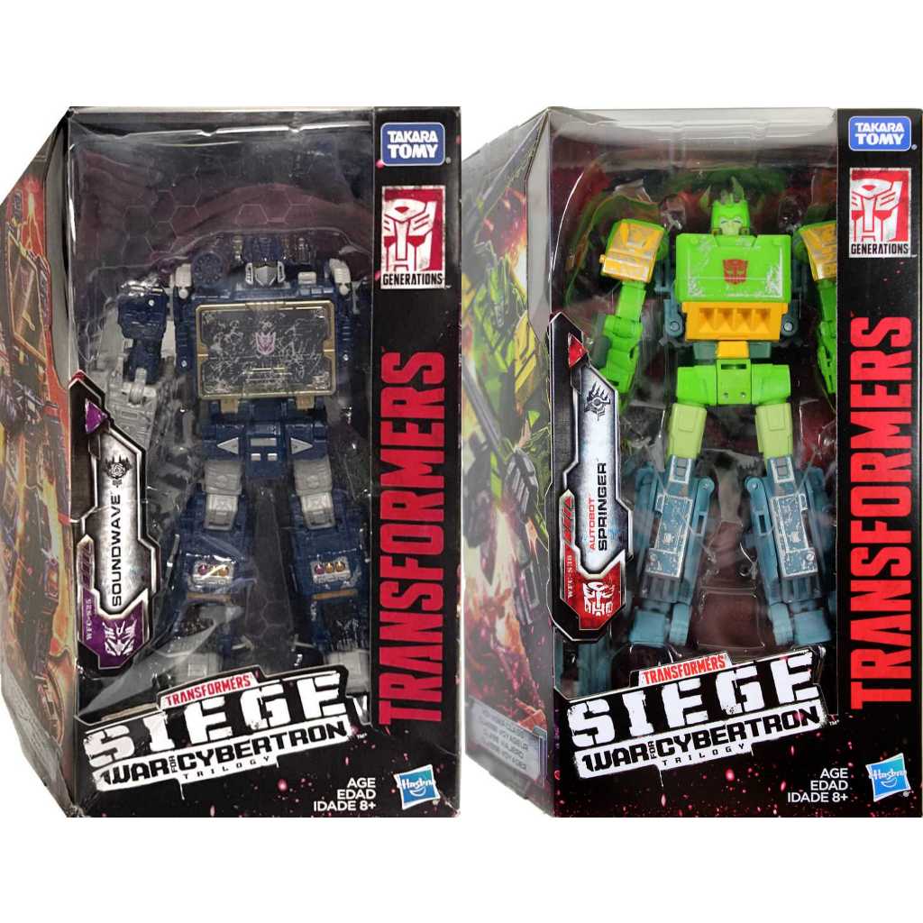 Hasbro Transformers Siege Voyager Soundwave and Springer BIB | Shopee ...
