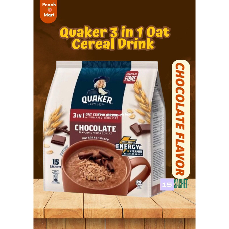 Chocolate Choclate Flavor Drink 麦片Quaker Quacker Instant Oat 燕麦 Minuman ...
