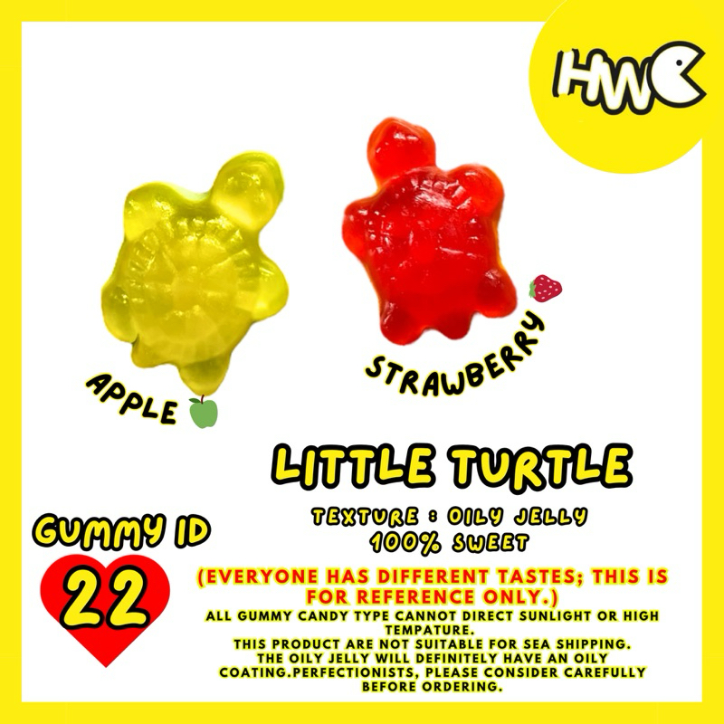 🐢🍬 Little Turtle Cute Gummy Candy Gummi Gula Manis Coklat Masam Haribo ...