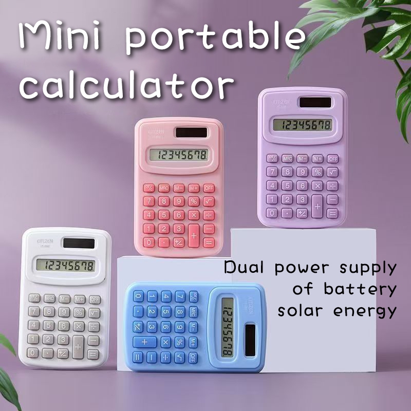 Mini portable calculator Mini Computer 8Digit Cartoon Calculator ...