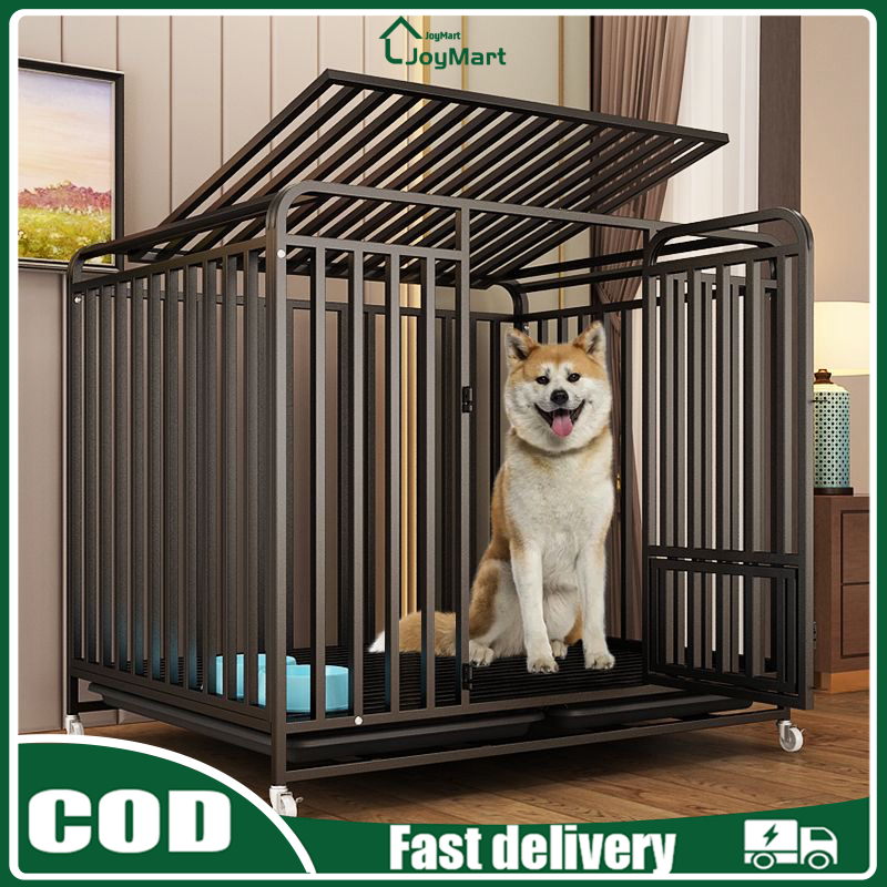 Mobile Upgraded Full Square Tube Dog Cage Large Sangkar Anjing Besar ...