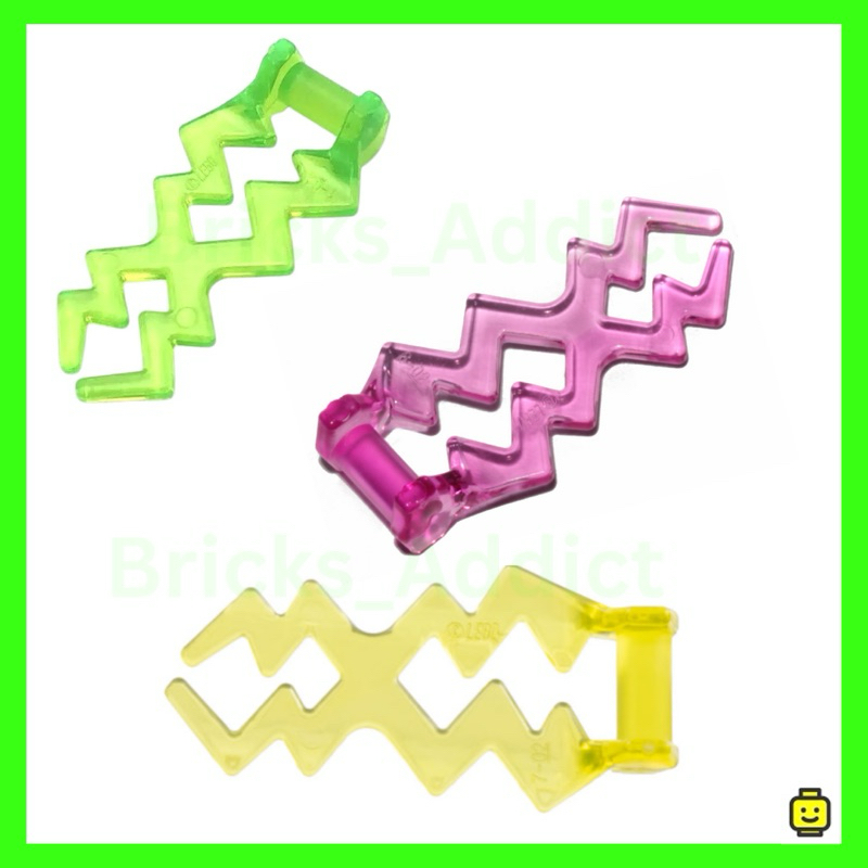 LEGO PARTS (GENUINE) 59233 Energy Effect, Wave Angular Double w/ Bar ...