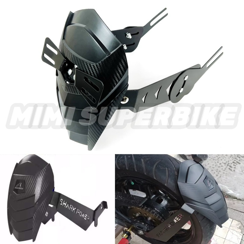 UNIVERSAL SPLASH GUARD CARBON MOTORCYCLE R15 R25 MT15 MT25 NINJA250 ...
