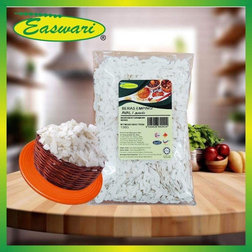 EASWARI Aval Flattened Rice 大米 Beras Emping 400G / 120G - READY STOCK / HALAL | Shopee Malaysia