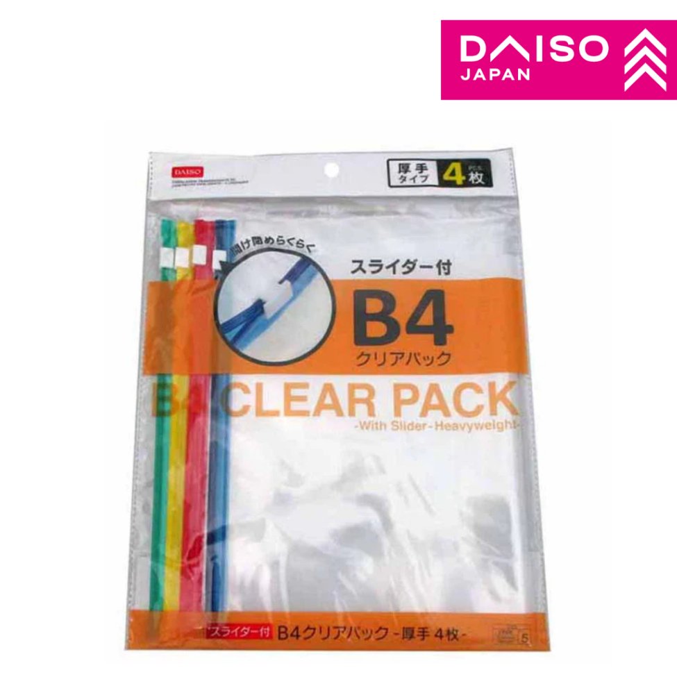 Daiso B4 Clear Pack With Slider | Shopee Malaysia