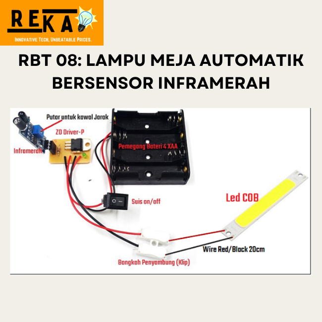 RBT 08: LAMPU MEJA AUTOMATIK BERSENSOR INFRAMERAH | Shopee Malaysia