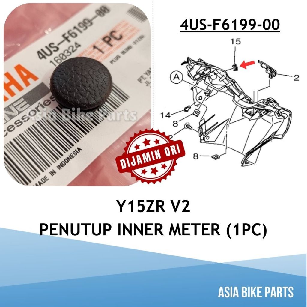 Yamaha Original Y15ZR V2 Getah Penutup Meter Cover Inner / NVX NMAX ...