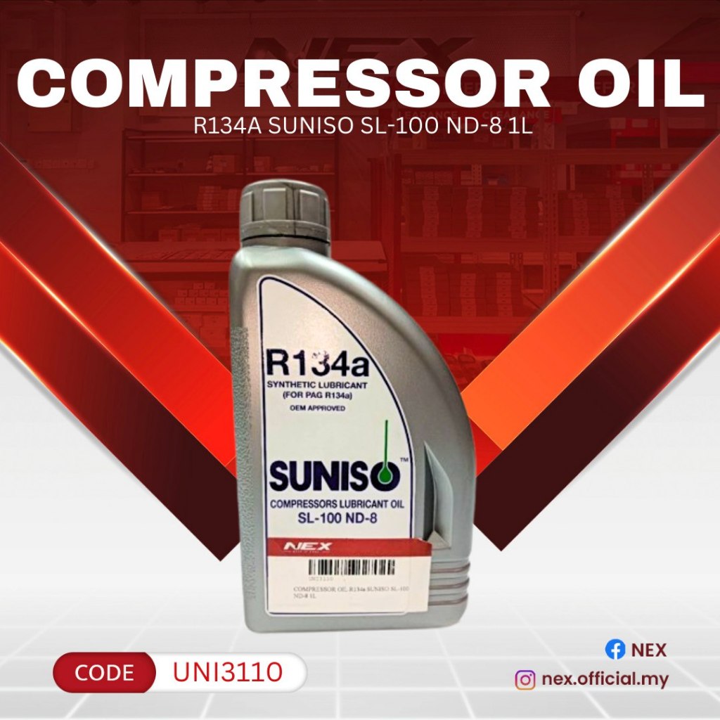 COMPRESSOR OIL R134a SUNISO SL-100 ND-8 1L | Shopee Malaysia