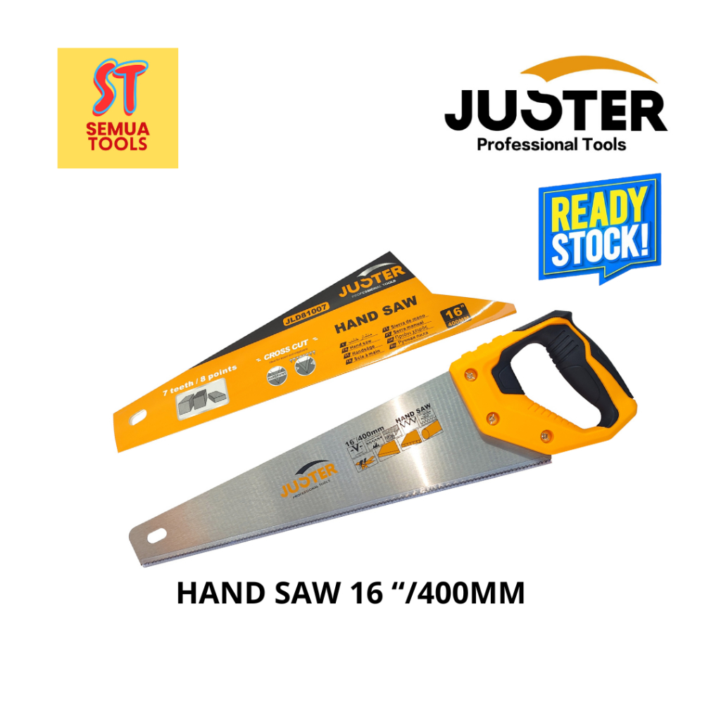NEW JUSTER Hand Saw 16"/400mm / Gergaji Kayu | Shopee Malaysia