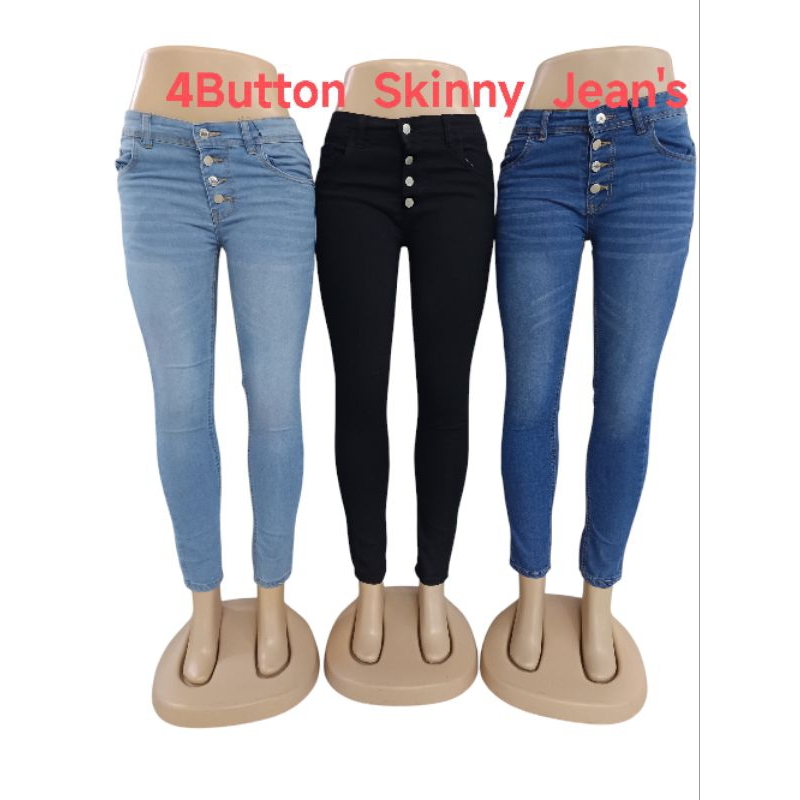4 BUTTON SKINNY JEAN'S WOMEN QUALITY CANTIK READY STOOCK MALAYSIA ADA ...