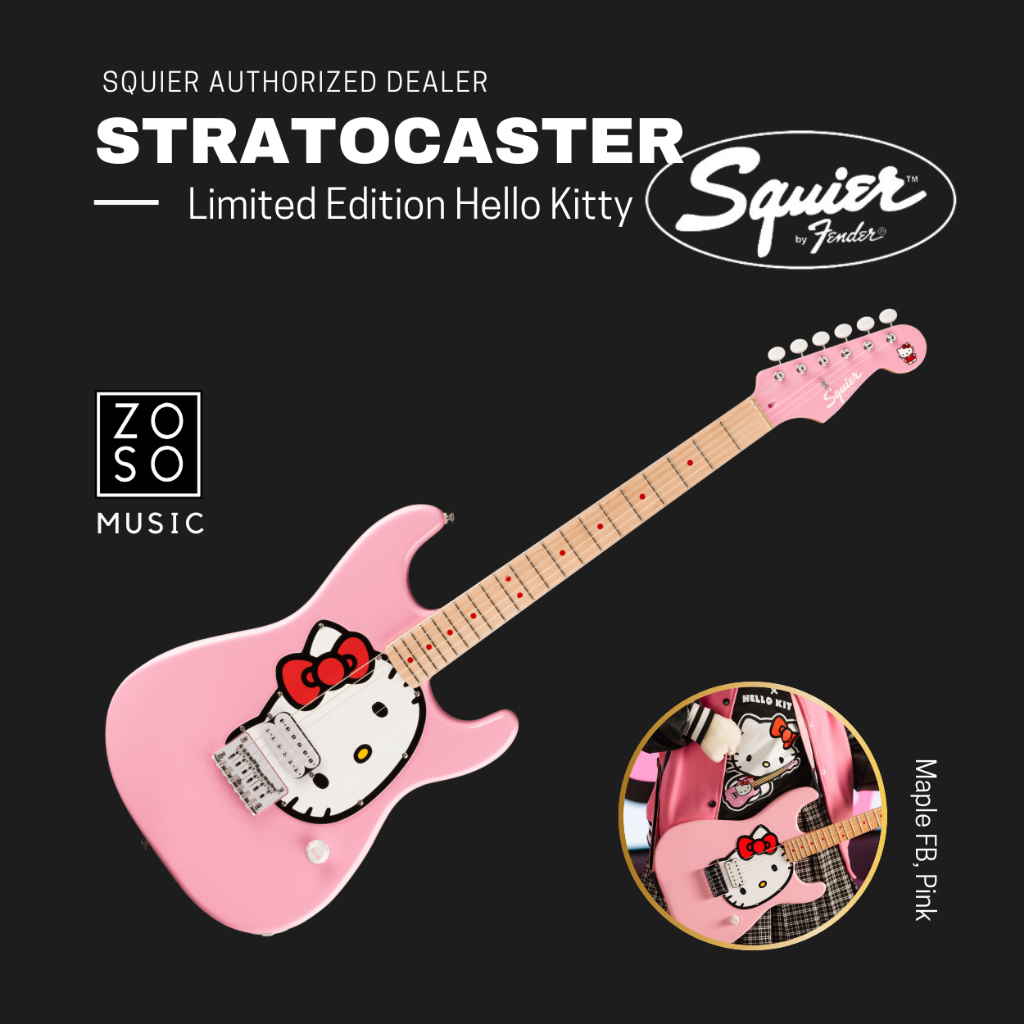 Squier by Fender Limited Edition Hello Kitty Stratocaster Electric ...