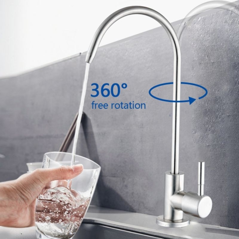 SINOR 1/4'' SUS 304 Water Filter Faucet Tap RO Drinking Water Filter ...