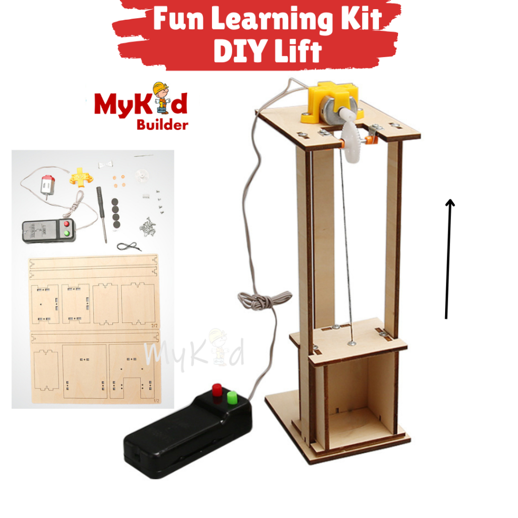 DIY Wooden Elevator STEM Kit Electric Experiment Set Project RBT MyKid ...