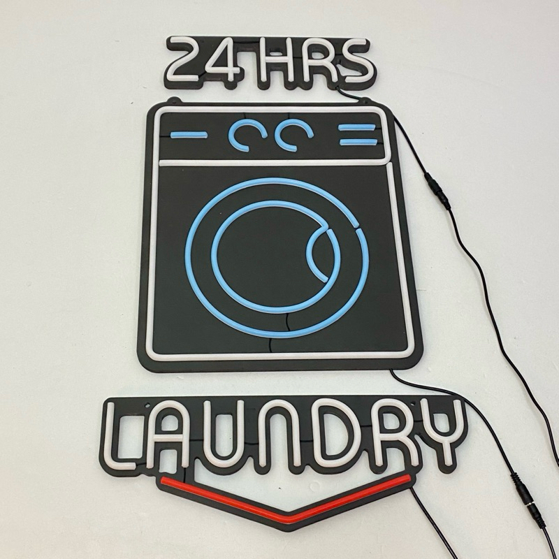 Eco Laundry Dobi 24 hrs Self Service LED Neon Sign | Shopee Malaysia